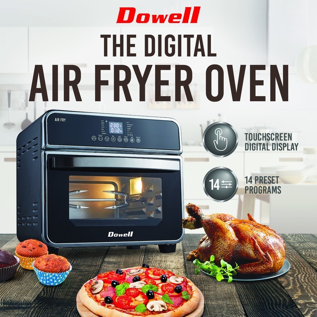 Dowell by Winland 14Functions 15L Air Fryer Oven w/ Rotisserie & Touch ...
