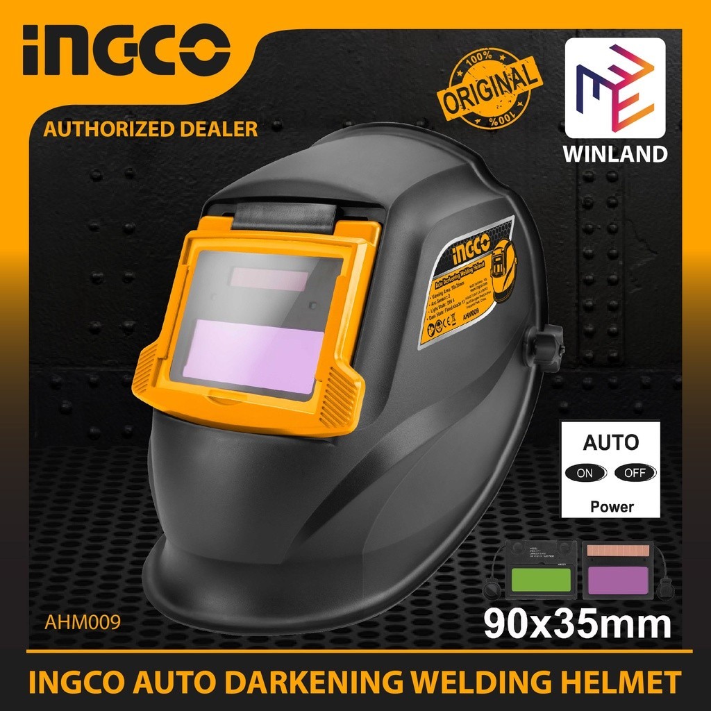 Ingco by Winland Solar Auto Darkening Welding Helmet Mask Goggles ...