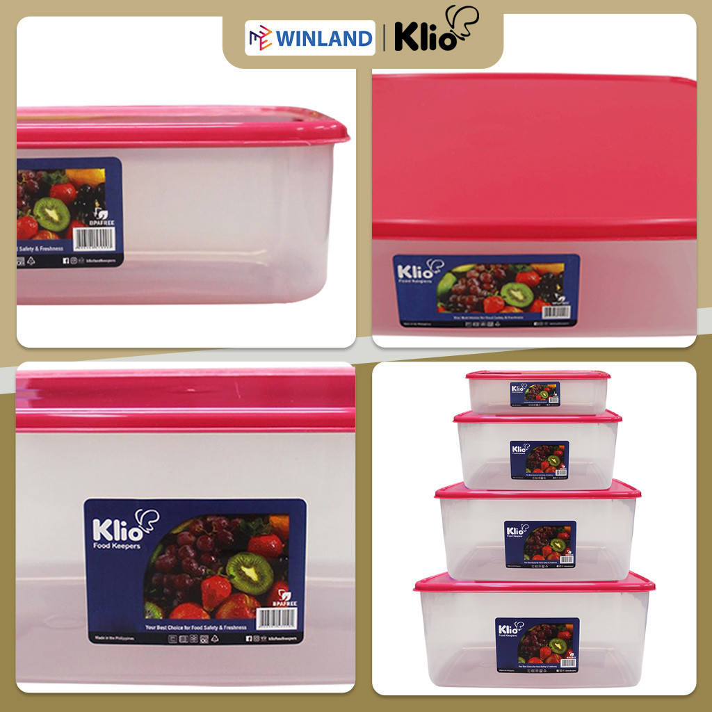 Klio by Winland Rectangular Stackable Food Keeper Plasticware Container ...