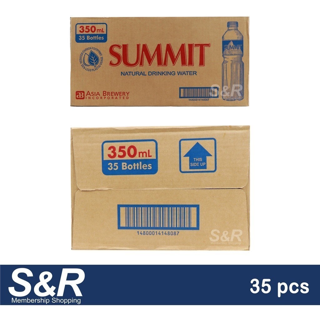 Summit Natural Drinking Water (350mL x 35pcs) | Shopee Philippines