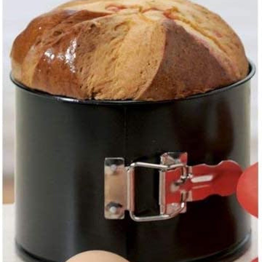 Ibili Panettone Springform Mould 16x10 cm, Rolled Steel Plate, Black ...