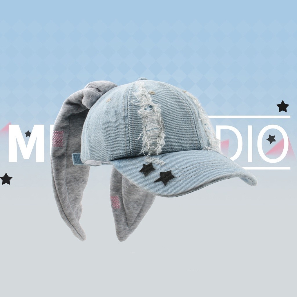 Kpop Idol Newjeans Graffiti Hat OMG HANNI Same Style Rabbit Ears cap ...