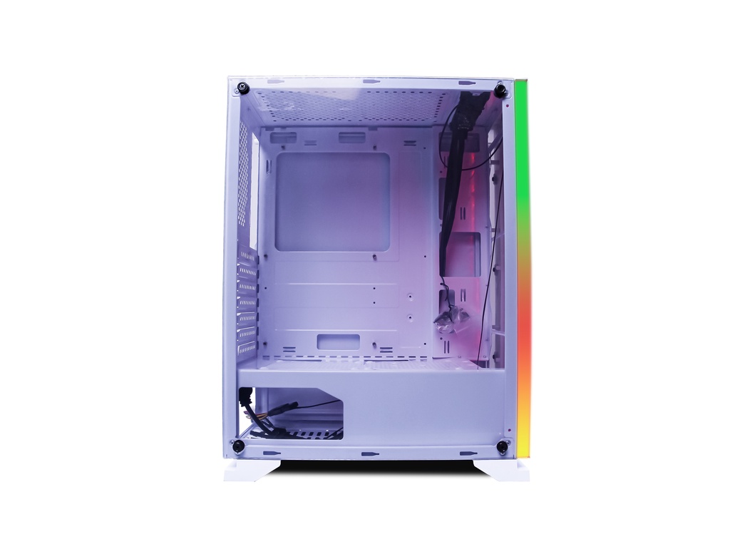 YGT ATX D02 Tempered glass gaming case ATX/Micro-ATX/Mini-ITX white ...