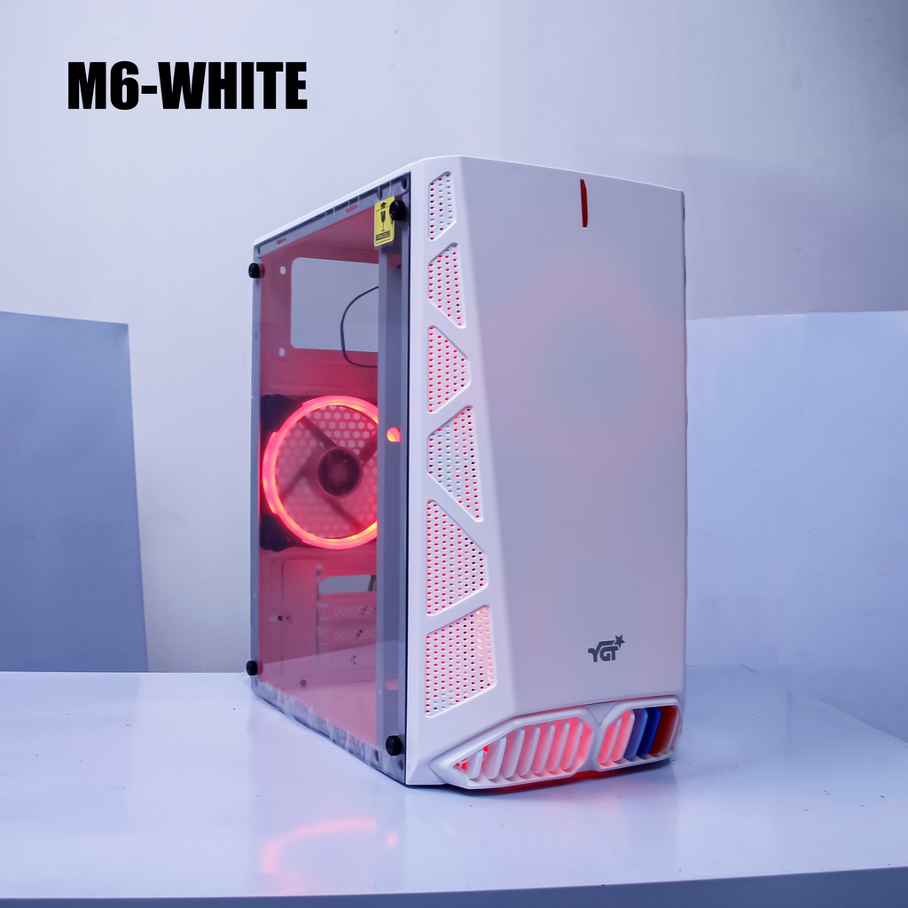 YGT M6 BMW Black White Tempered Glass Gaming PC Desktop Case M-ATX MINI ...