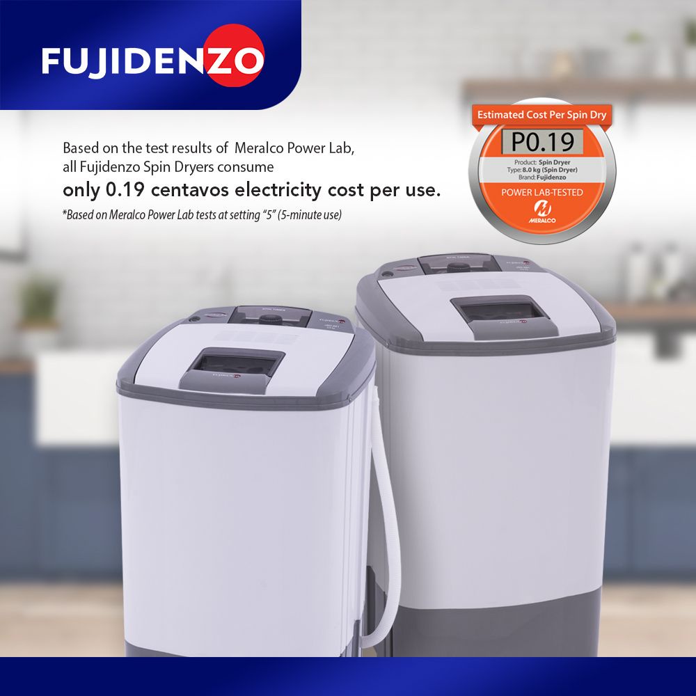 Fujidenzo 8 kg Spin Dryer JSD-801 (Gray) | Shopee Philippines