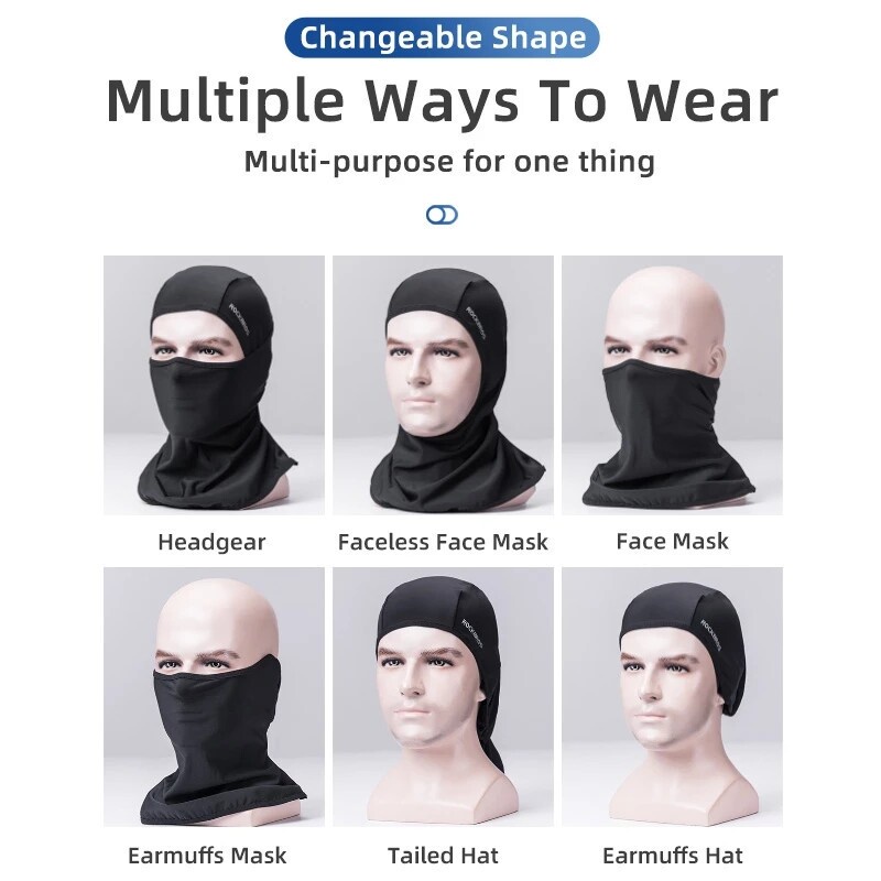ROCKBROS Motorcycle Face Mask Ice Silk Breathable Caps Uv Protection ...