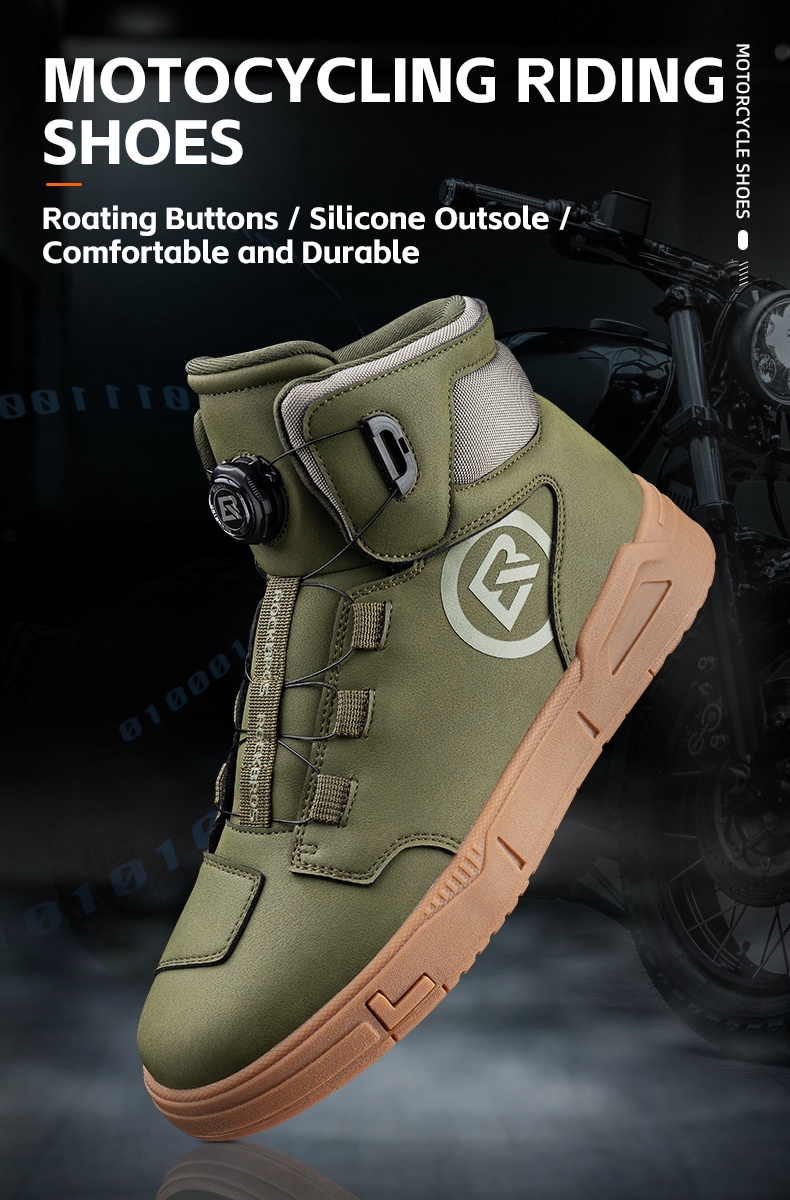 Local Delivery ROCKBROS Motorcycle Shoes Riding Boots Racing Shoes Anti ...