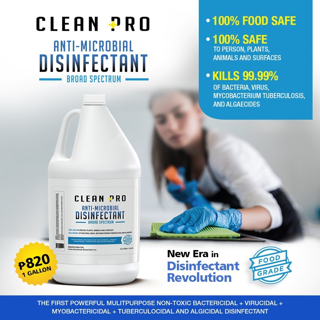Clean Pro Broad Spectrum Antimicrobial Disinfectant 1 Gallon | Shopee ...