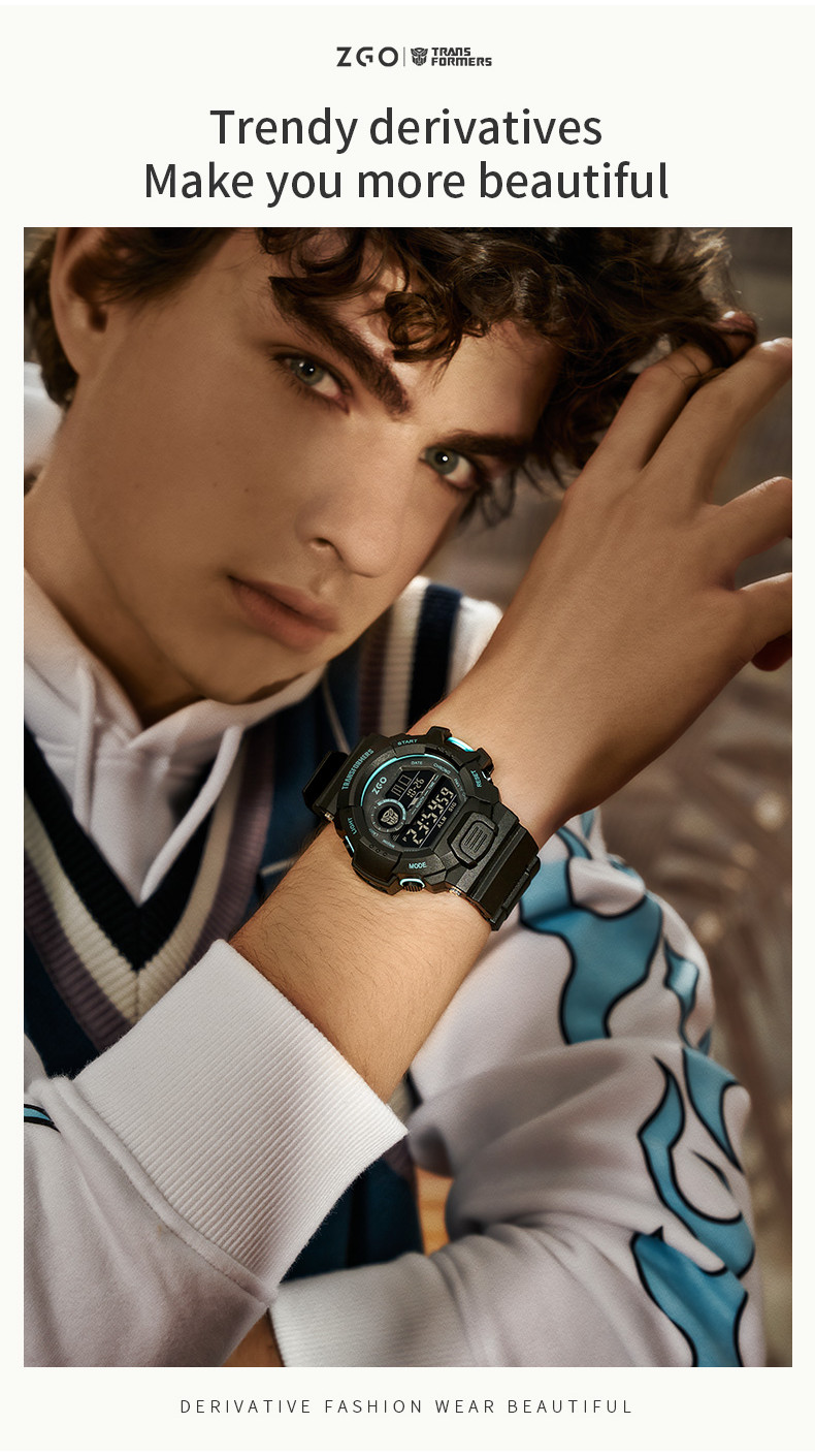 ZGO x Transformers Watch For Kids Boys Mechanical 50M Waterproof ...