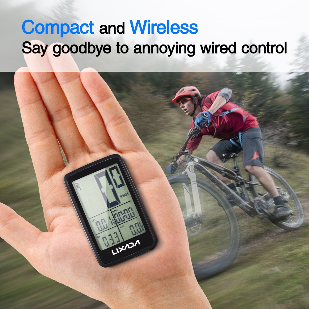 SUNNY Lixada USB Rechargeable Wireless Bike Cycling Computer Bicycle ...