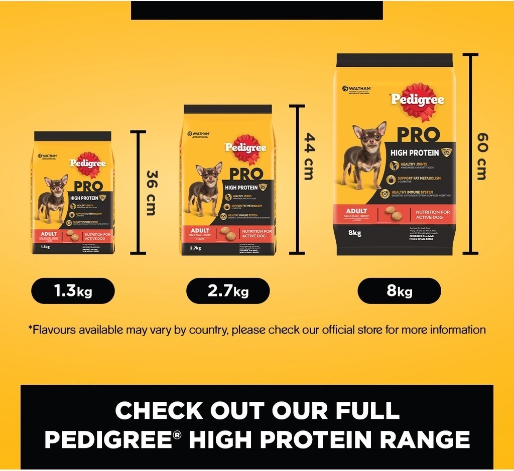 PEDIGREE Pro High Protein Dry Dog Food for Mini And Small Breed Dogs 1 ...
