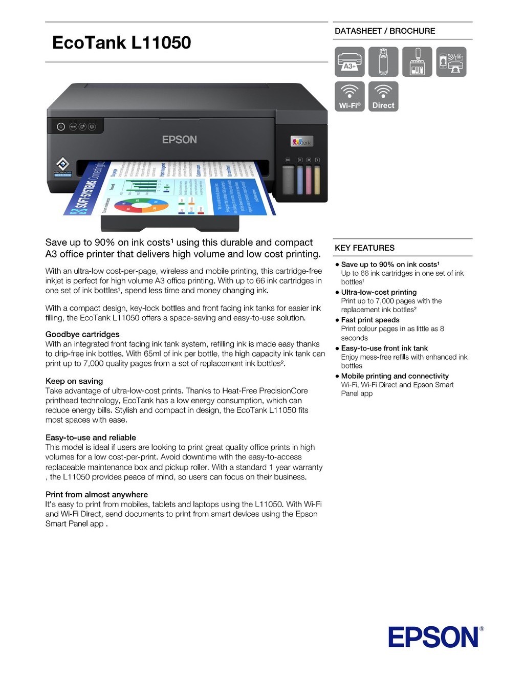 EPSON L11050 Ink Tank Printer | Shopee Philippines
