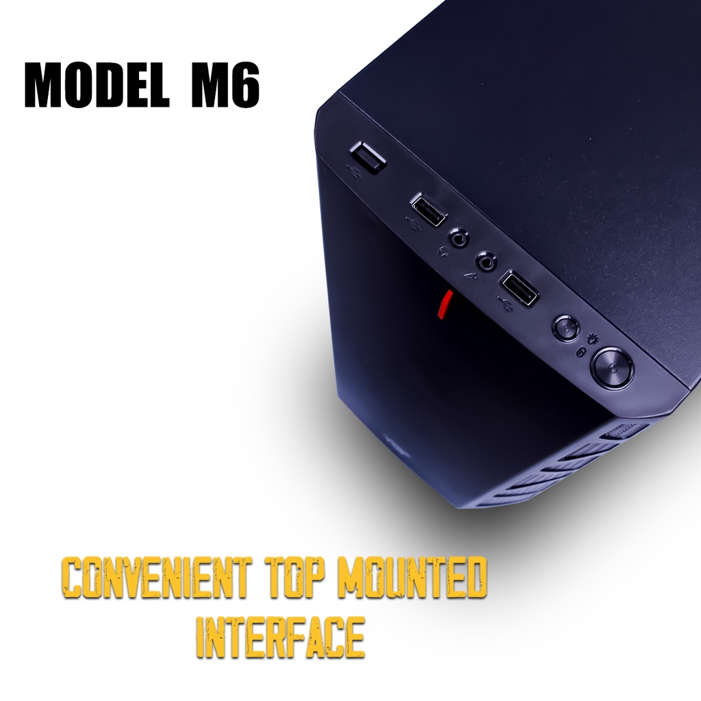 YGT M6 BMW Black White Tempered Glass Gaming PC Desktop Case M-ATX MINI ...