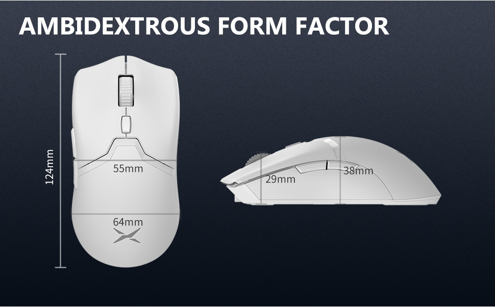 Delux M800 Pro PAW3395 26000DPI 50G ACC 650IPS Bluetooth 2.4g Wireless Gaming Mouse Lightweight ...