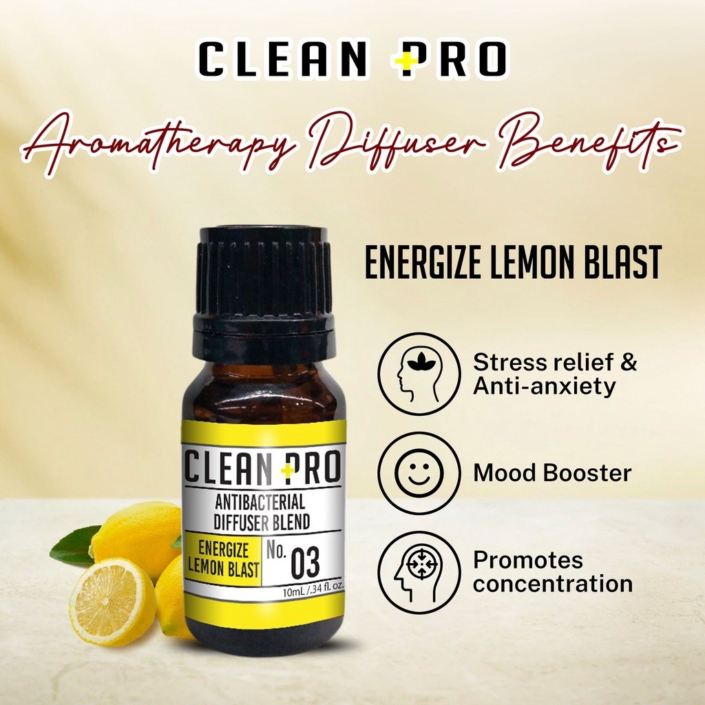 Clean Pro Energize Lemon Blast Drop Diffuser 10Ml | Shopee Philippines