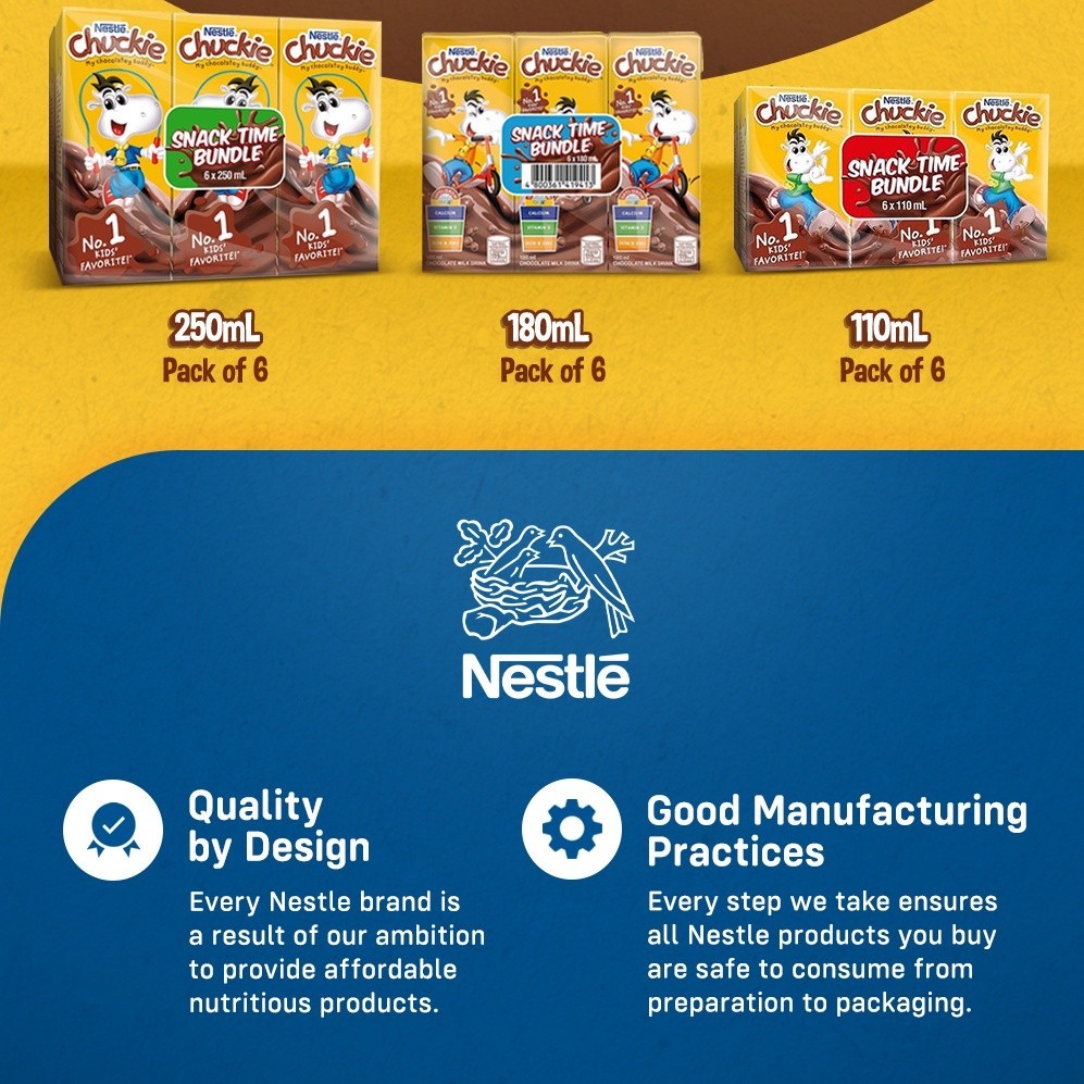 [Buy 7 Get 1] Nestle Chuckie Chocolate Milk Drink 110ml - Pack of 7+1 ...