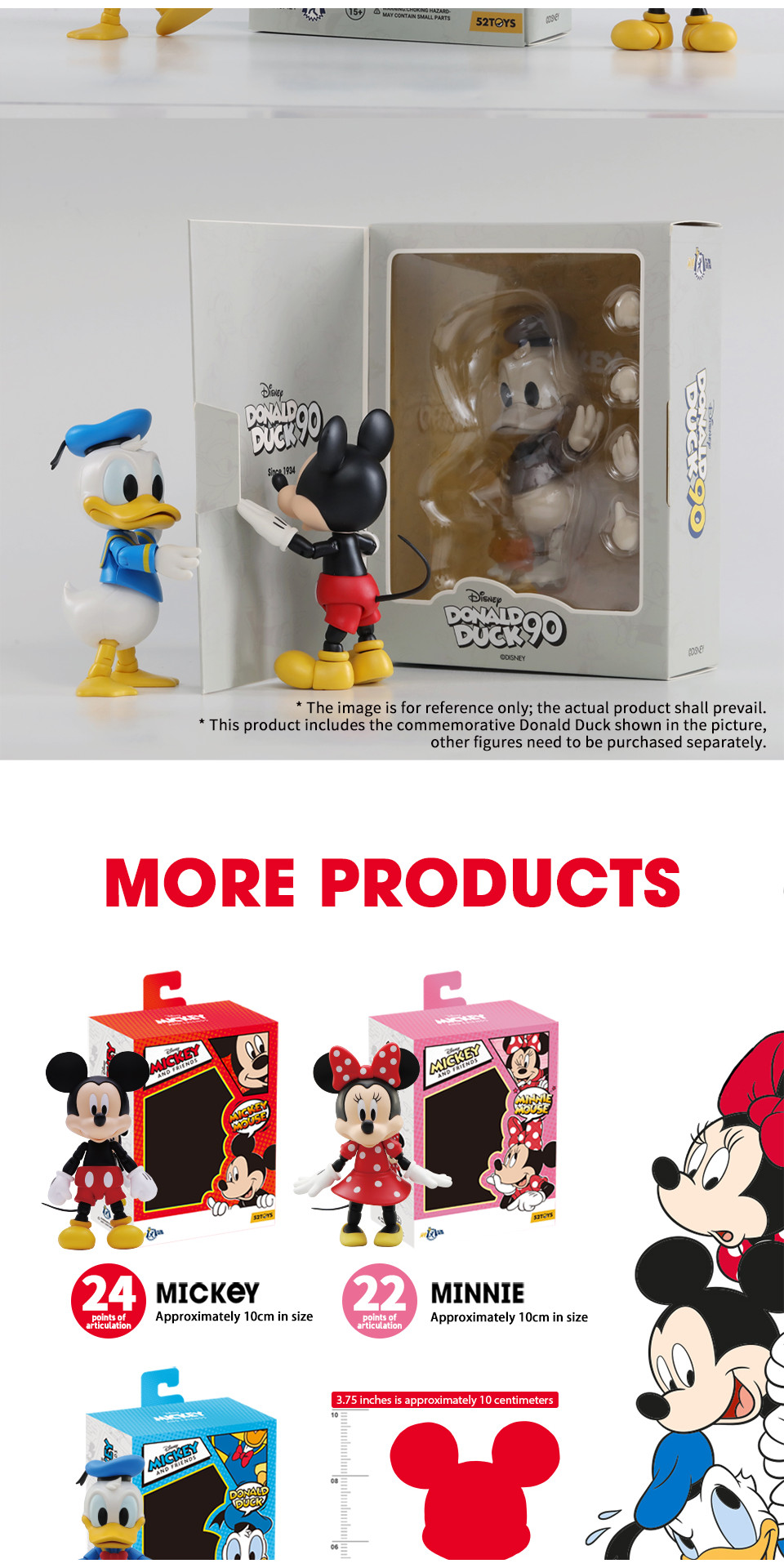 52TOYS Disney Figlite-Mickey and Friends-Donald Duck The 90th Anniversary Edition 3.75inch ...