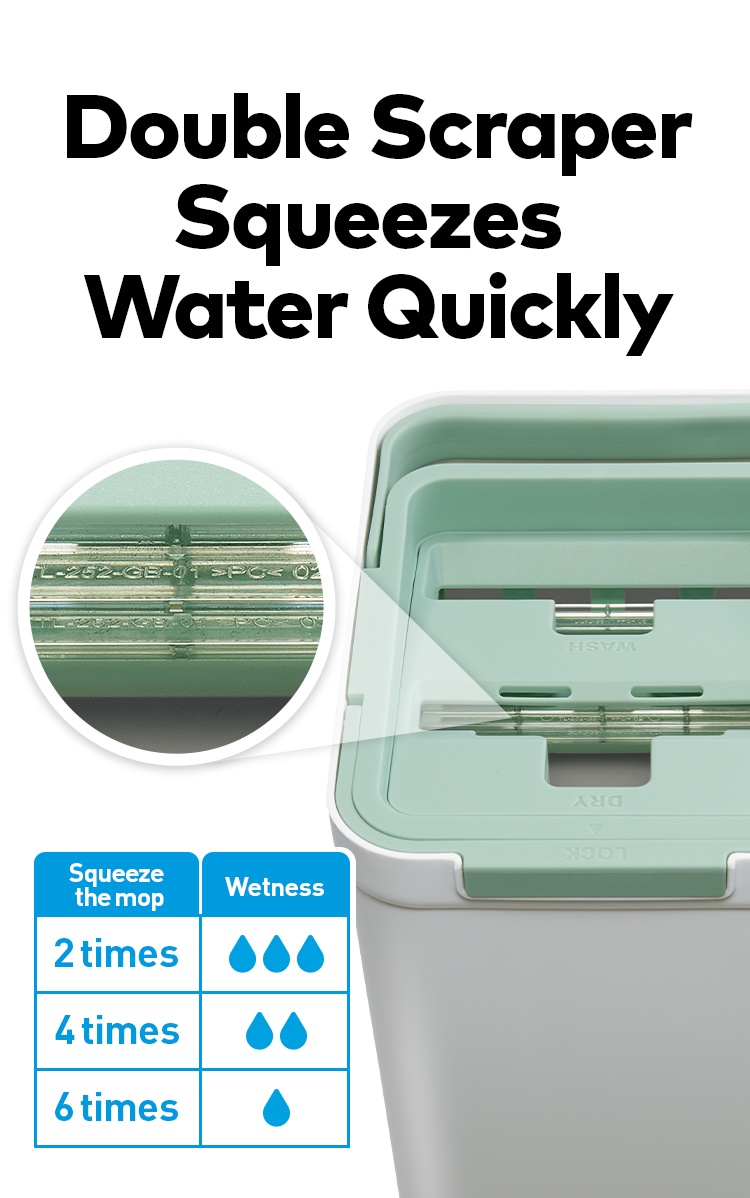 3M™ Scotch Brite™ Hands Free Compact Mop Bucket Asia, Self-Cleaning 1 ...