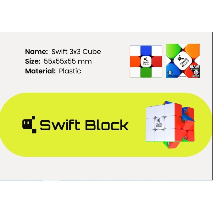Gan 355S Swift 3x3 Cube Stickerless Magnetic 48 Magnet Capsules 3x3x3 ...