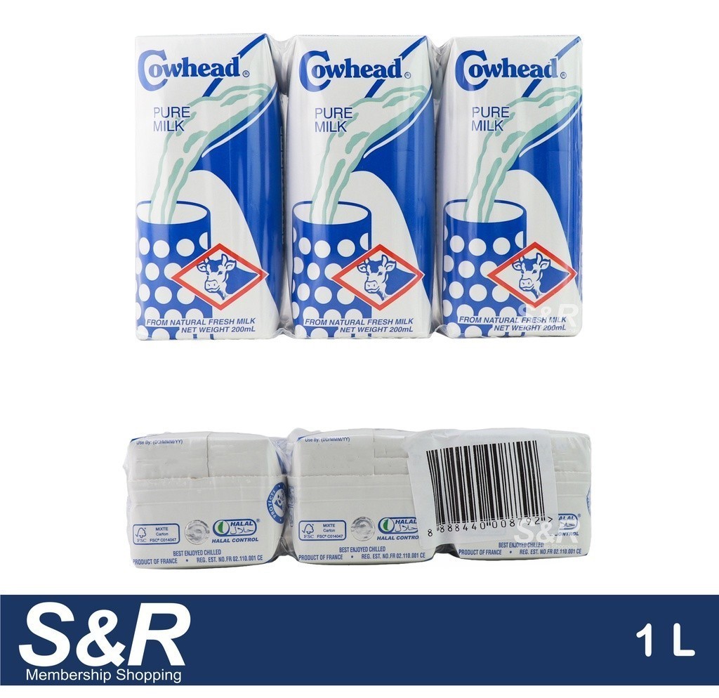 Cowhead Pure Milk (200mL x 3pcs) | Shopee Philippines