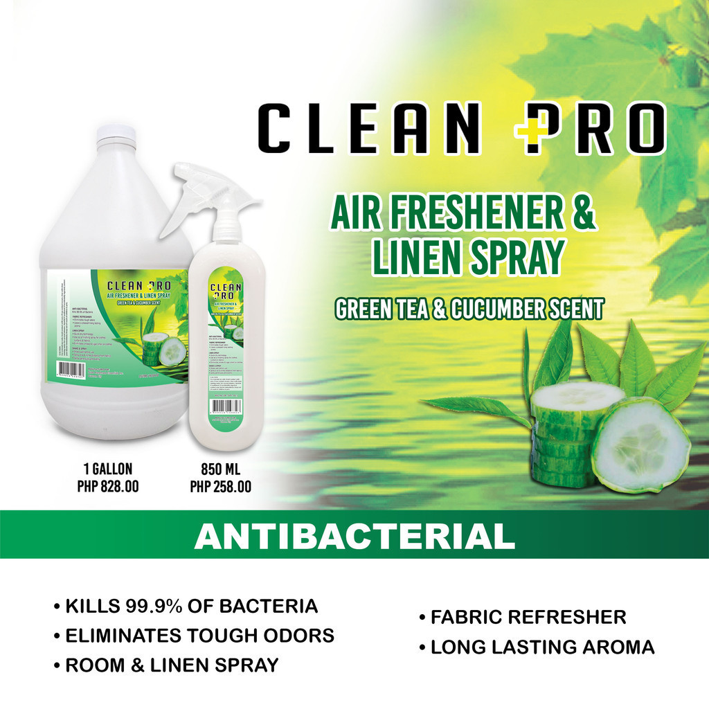 Clean Pro Air Freshener & Linen Spray; Fresh Bamboo Scent; 850ml ...