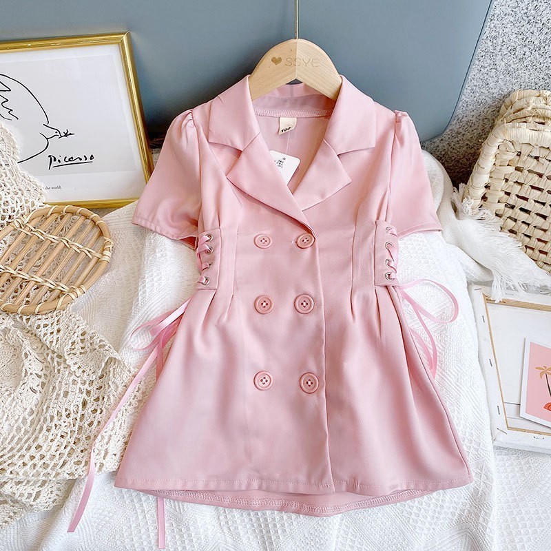 Mesolo Korean Girls Princess Dress Short Sleeve Puff Sleeve Kids Girl ...