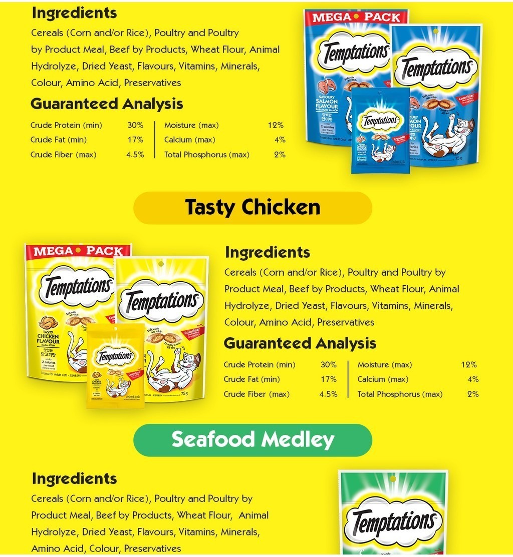 TEMPTATIONS Cat Treat, 30g | Shopee Philippines