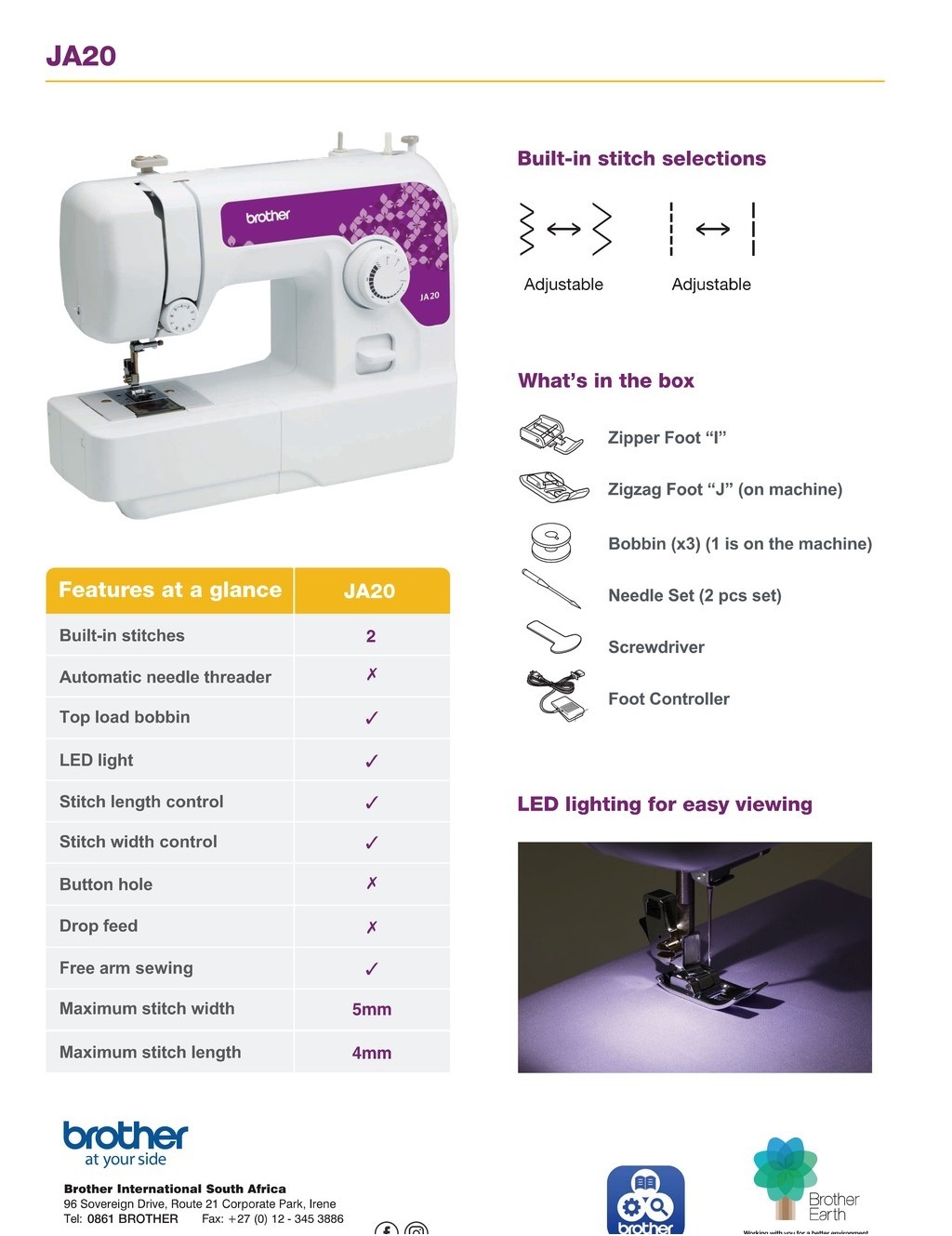 Brother JA20 Sewing Machine JA 20 | Shopee Philippines