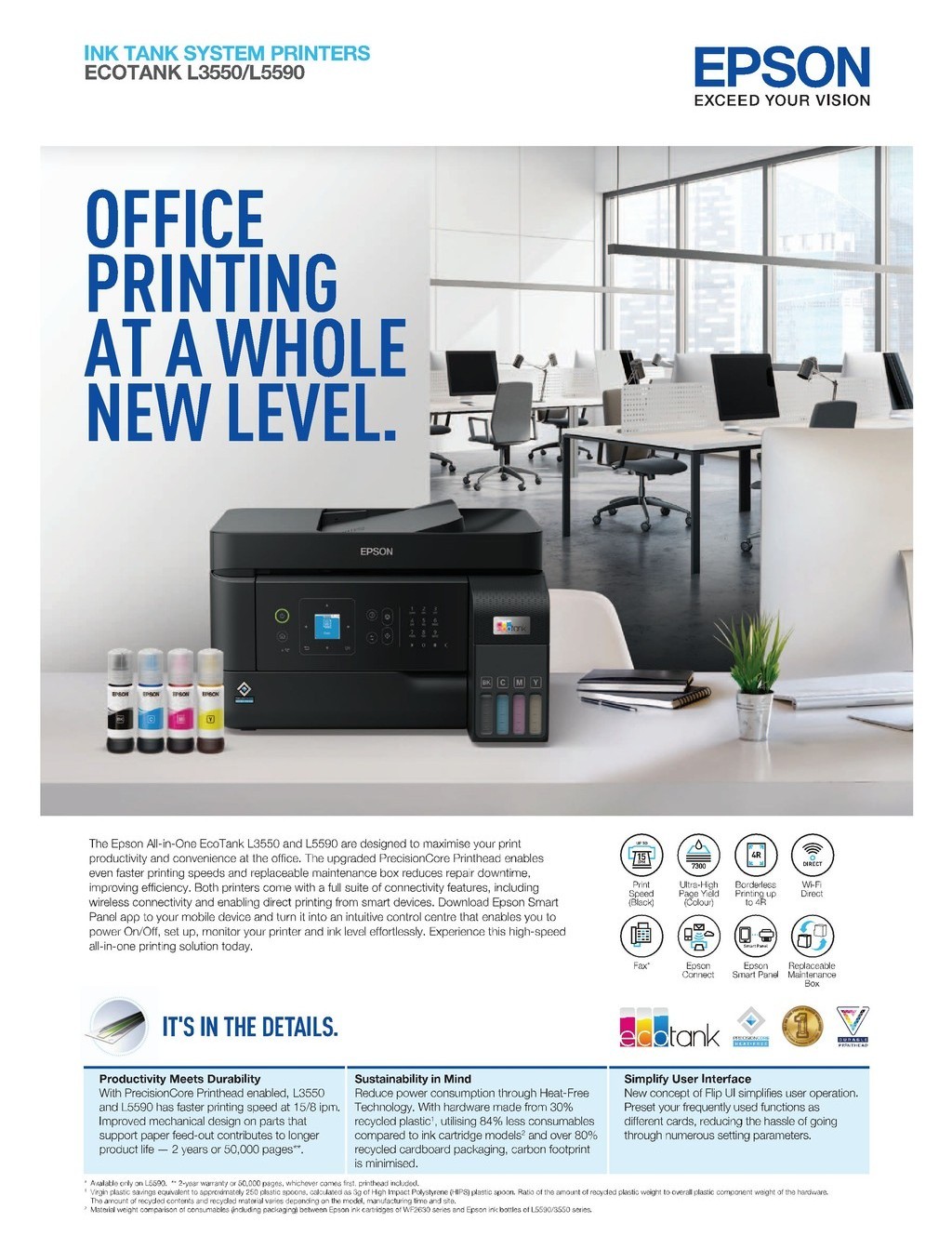 Epson L5590 Office ink tank Printer | Shopee Philippines