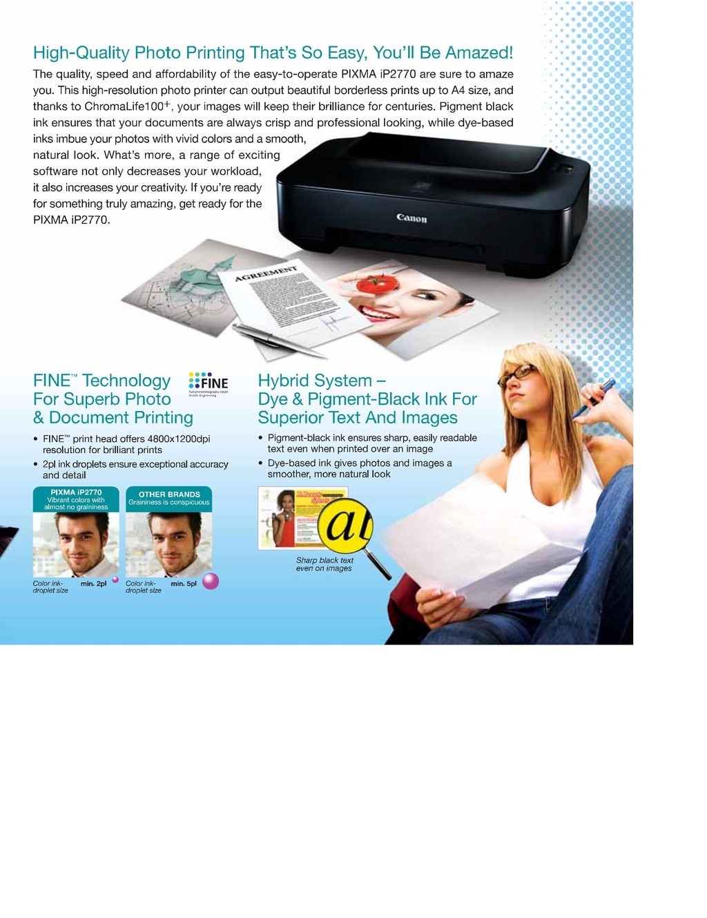 Canon Pixma IP2770 Printer Single with original cartridge IP-2770 IP ...