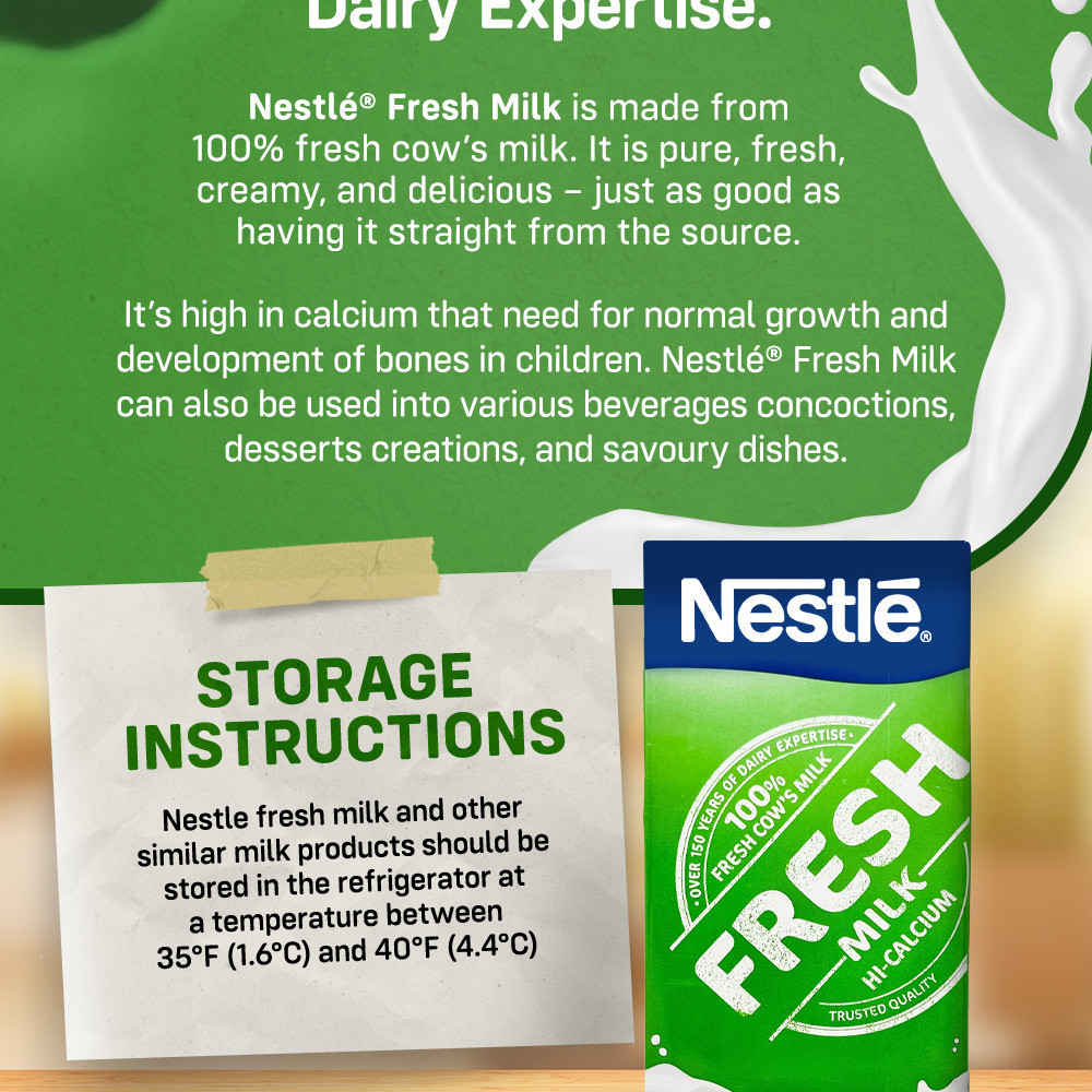 Nestle Fresh Milk Hi-Calcium 1L | Shopee Philippines