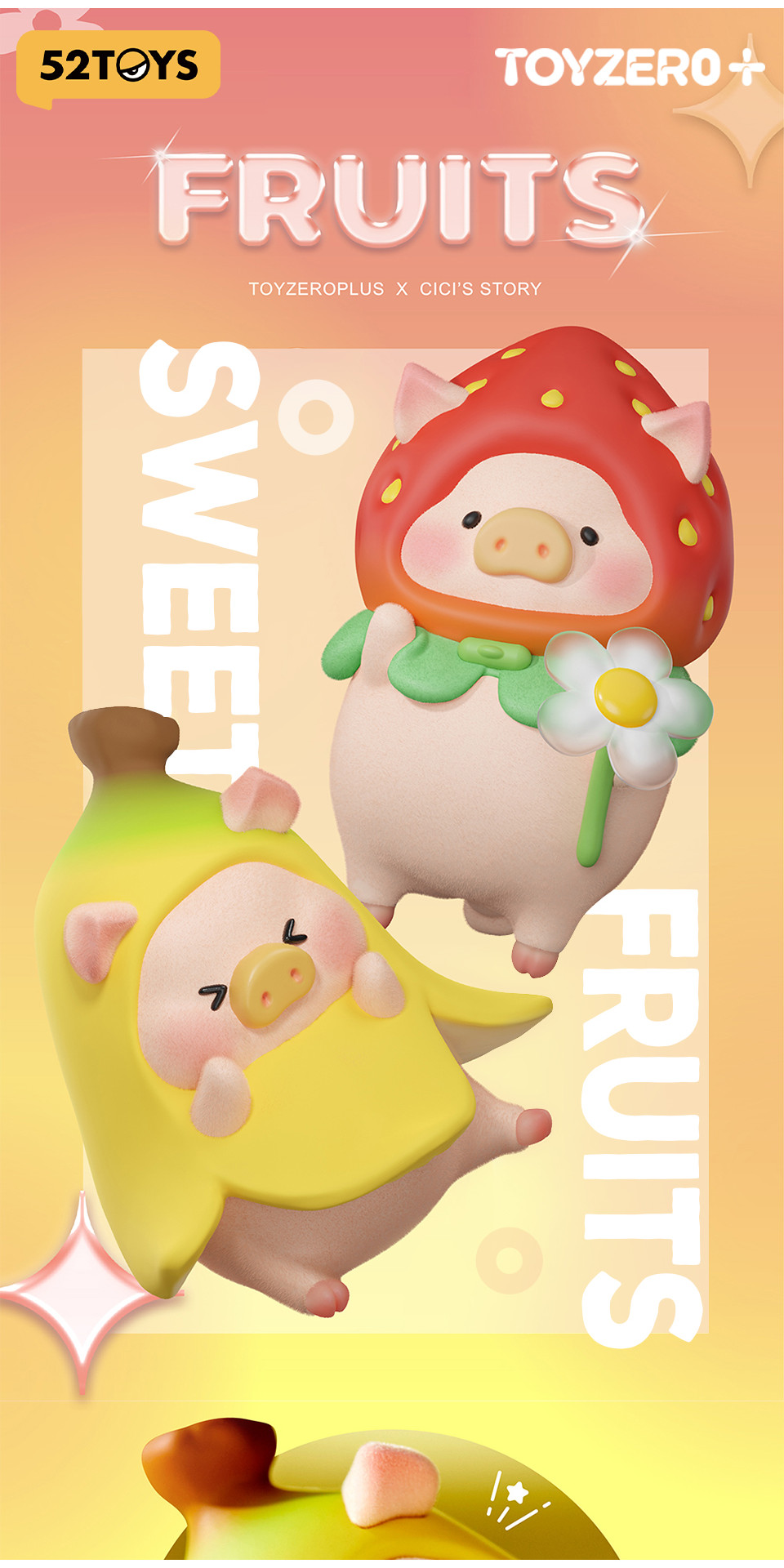 52TOYS Lulu The Piggy Fruits Banana/Fruits Strawberry | Shopee Philippines