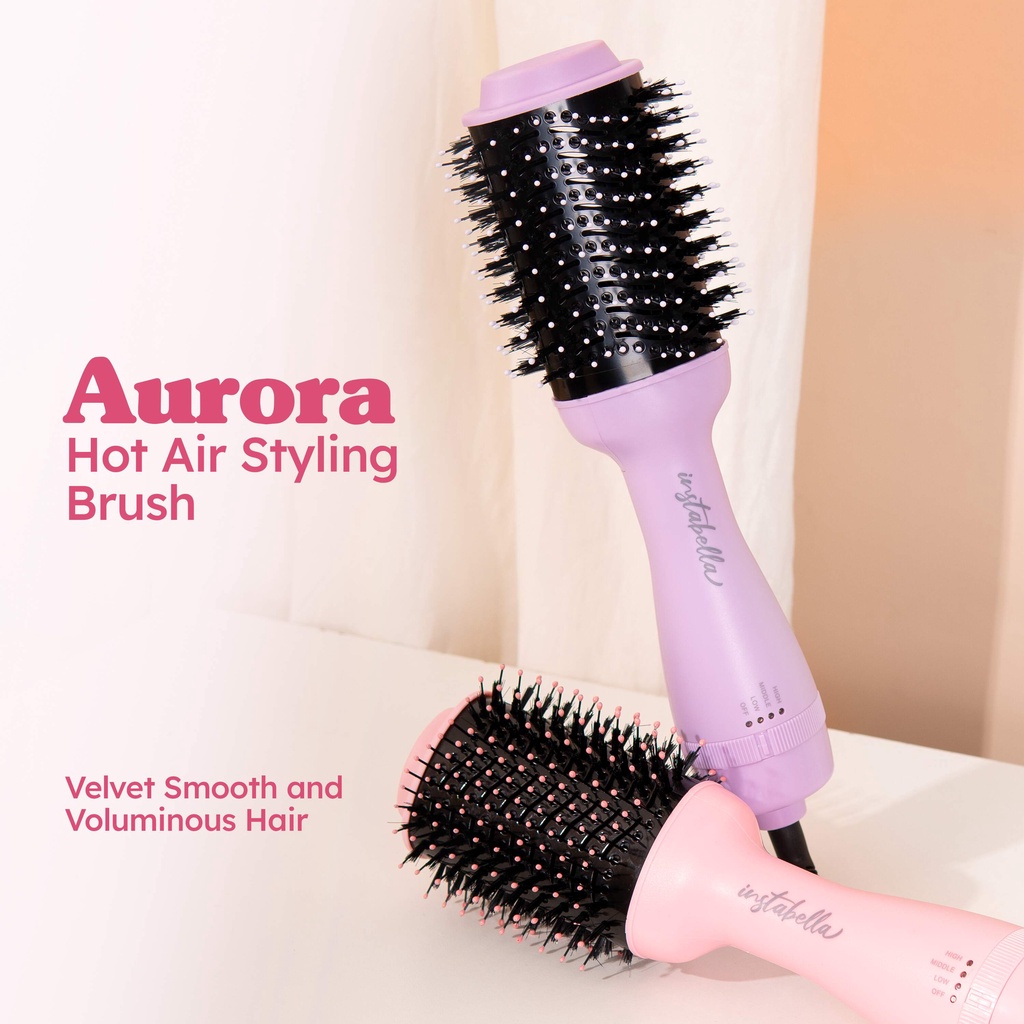 Instabella Aurora 1-Step Easy Hot Air Brush, Hair Dryer, Electric Blow ...
