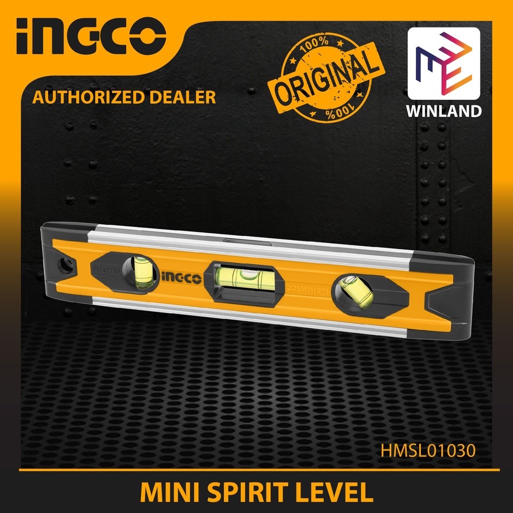 Ingco by Winland Magnetic Mini Spirit Level Bar with Magnet HMSL01030 ING-HT | Shopee Philippines