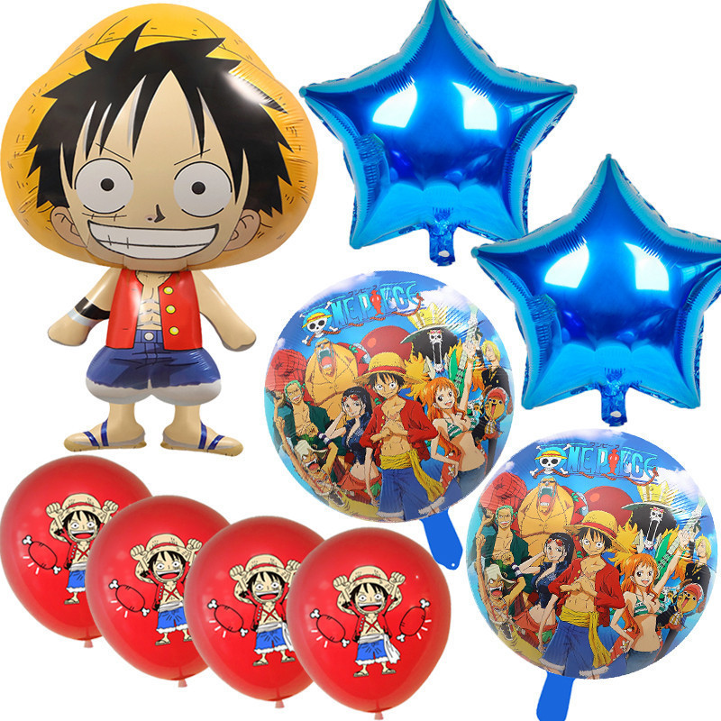 One Piece Balloon Luffy Birthday Party Decoration Cartoon Balloons ...
