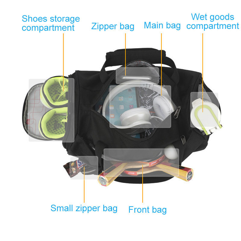 [Legend2] Large Gym Bag Fitness Bags Wet Dry Training Men Yoga For ...
