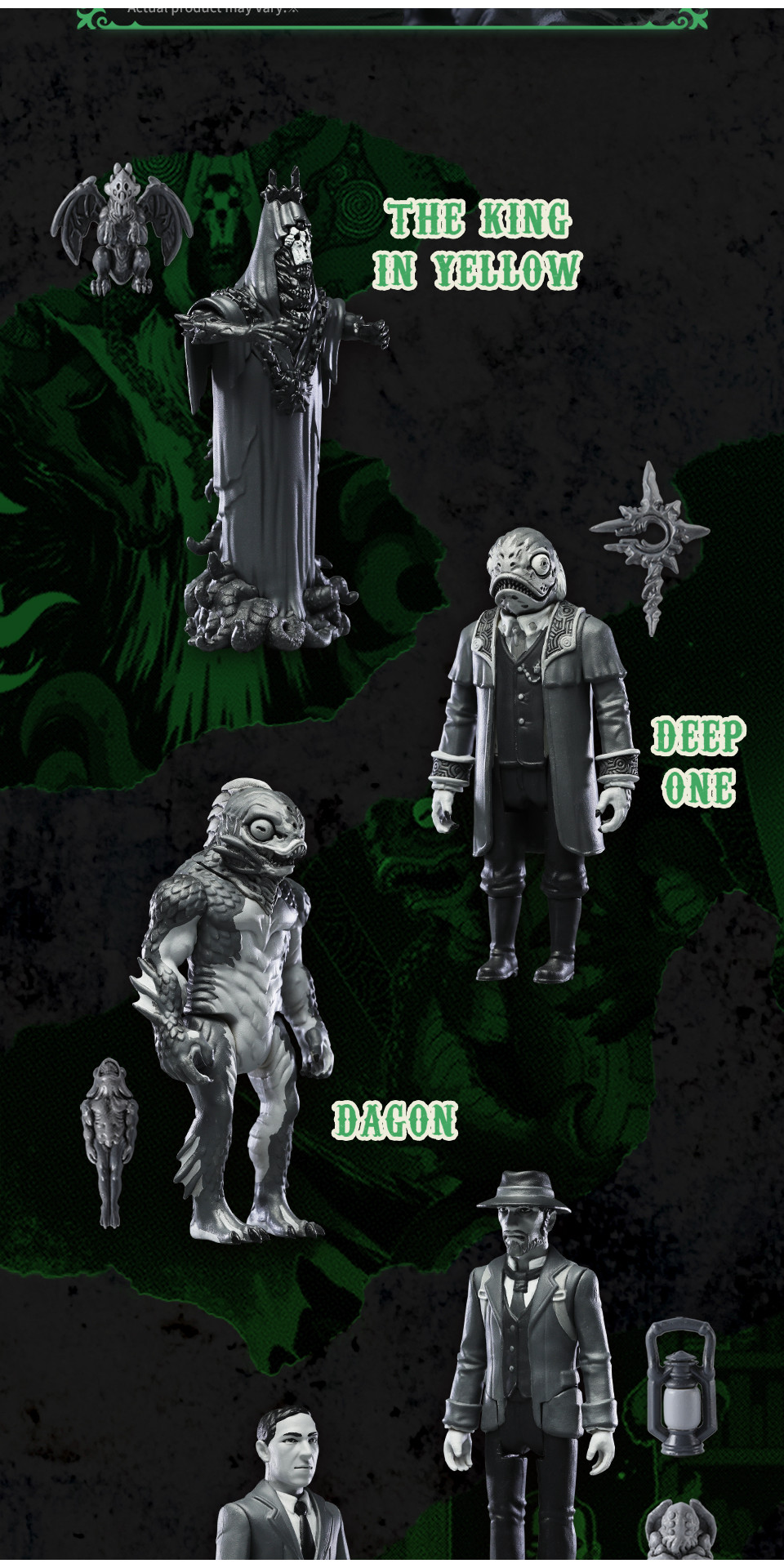 52TOYS Legacy of Lovecraft-Deep one/Investigator/Dagon/The King In ...