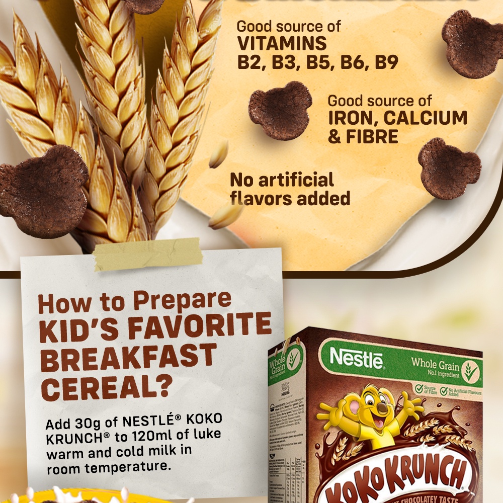 Koko Krunch Breakfast Cereal 450g with Free Batang Koko Pencil and ...