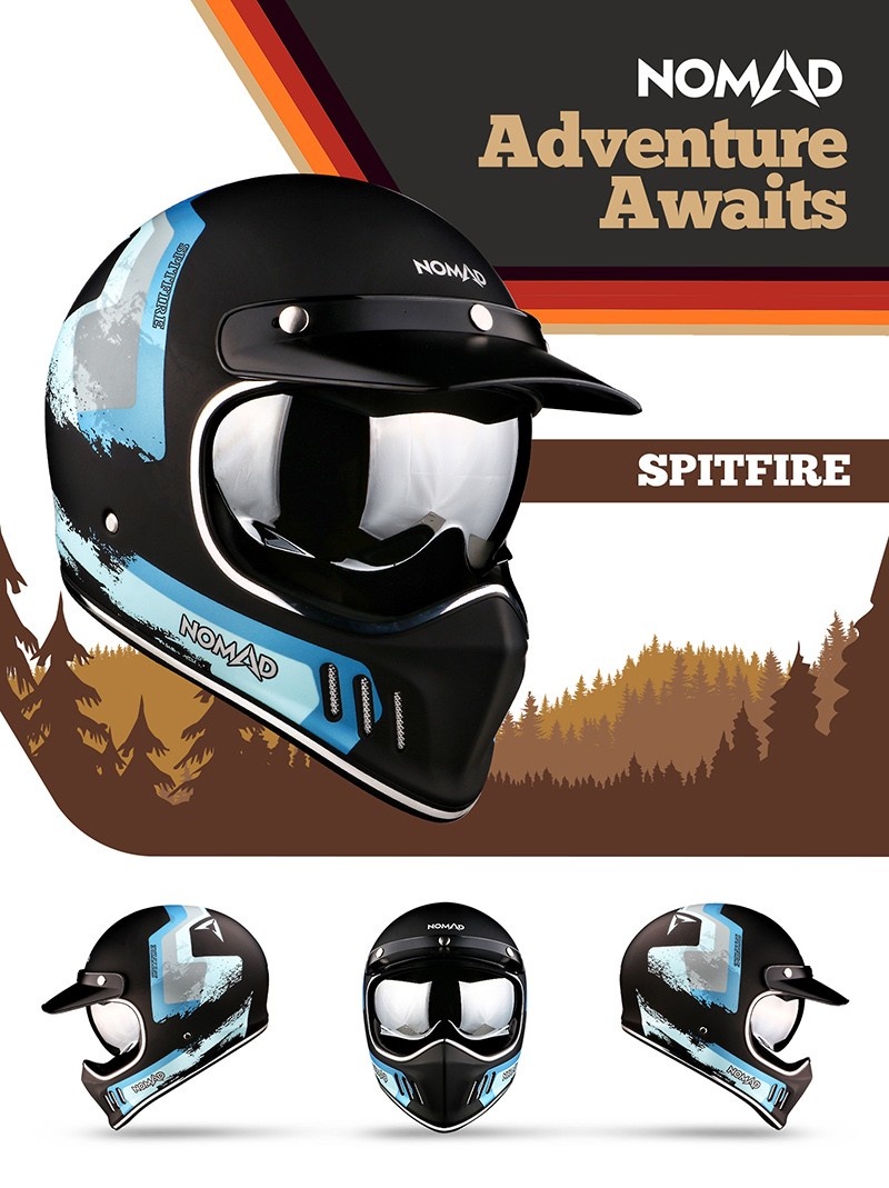Nomad G S1 - Spitfire Full Face Helmet | Shopee Philippines