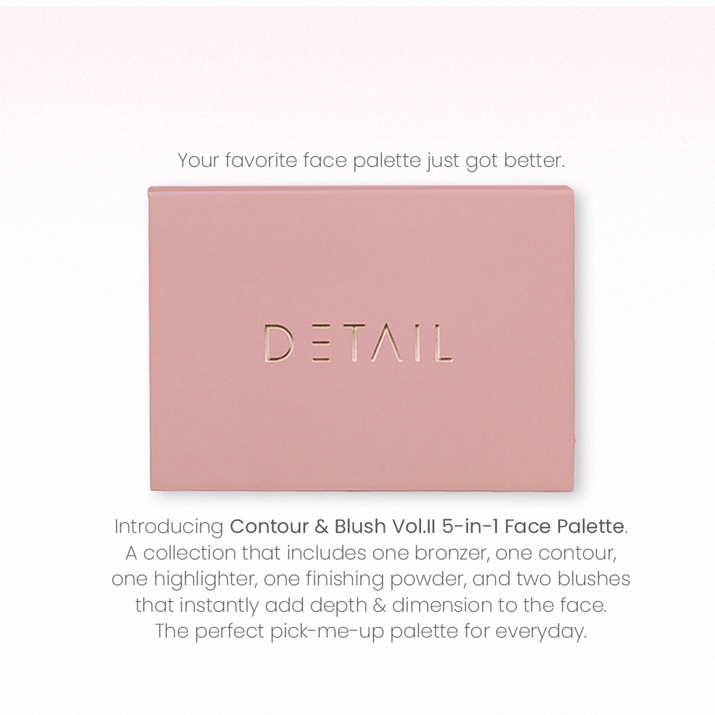 DETAIL Contour & Blush Vol. II (5-in-1 Face Palette) | Shopee Philippines