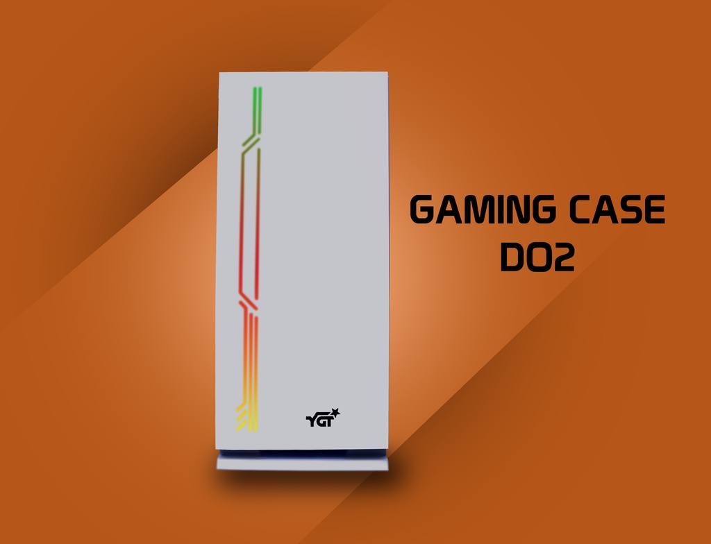 YGT ATX D02 Tempered glass gaming case ATX/Micro-ATX/Mini-ITX white ...