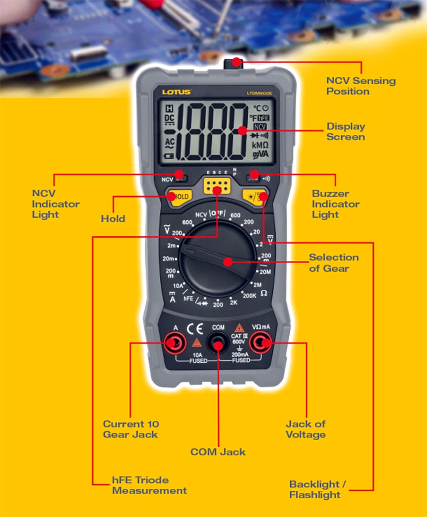 Lotus Digital Multimeter 2000C LTDM900E | Shopee Philippines