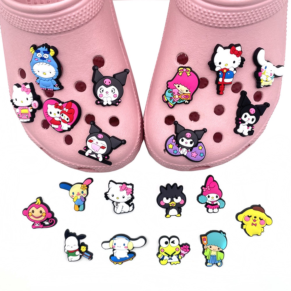 Cartoon Gemini Frog Jibbits for design Kuromi Sanrio Jibits Charm Hello ...