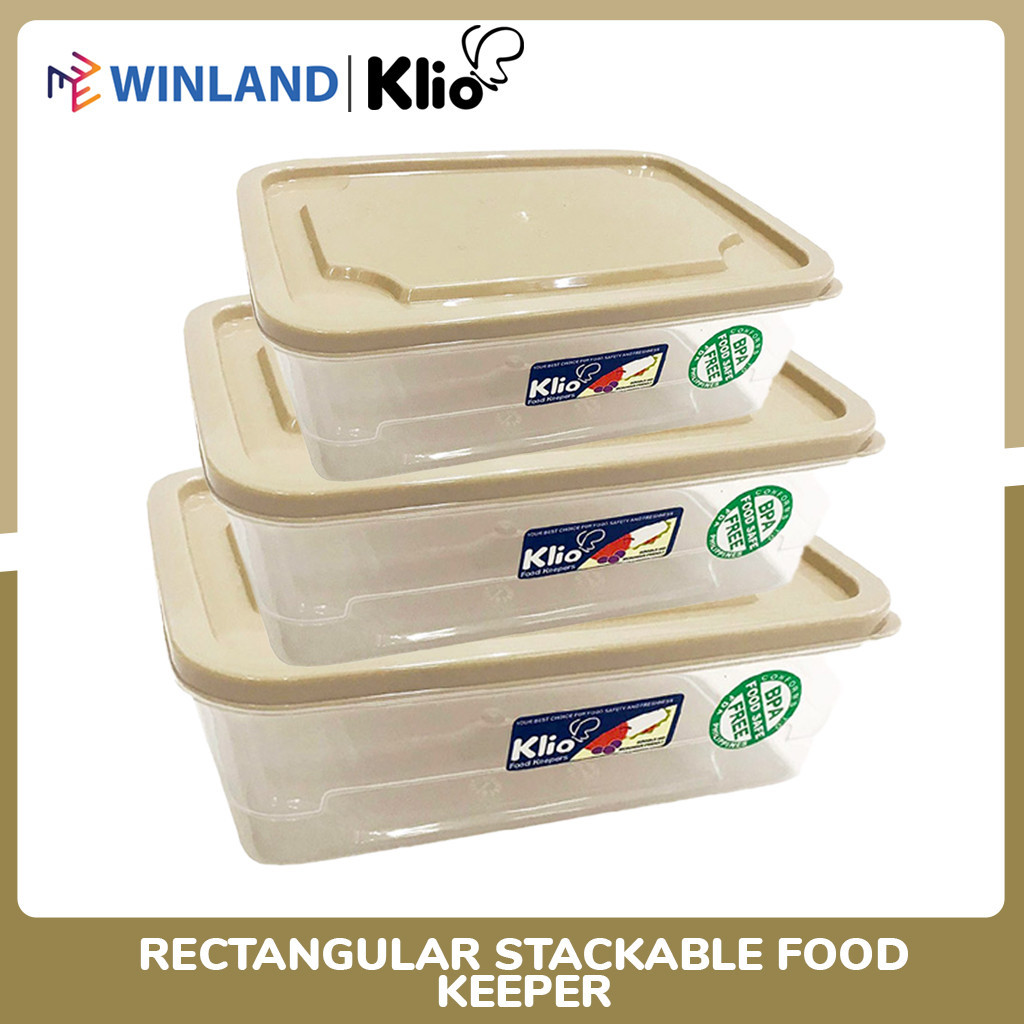 Klio by Winland Rectangular Stackable Food Keeper Kitchenware Container ...