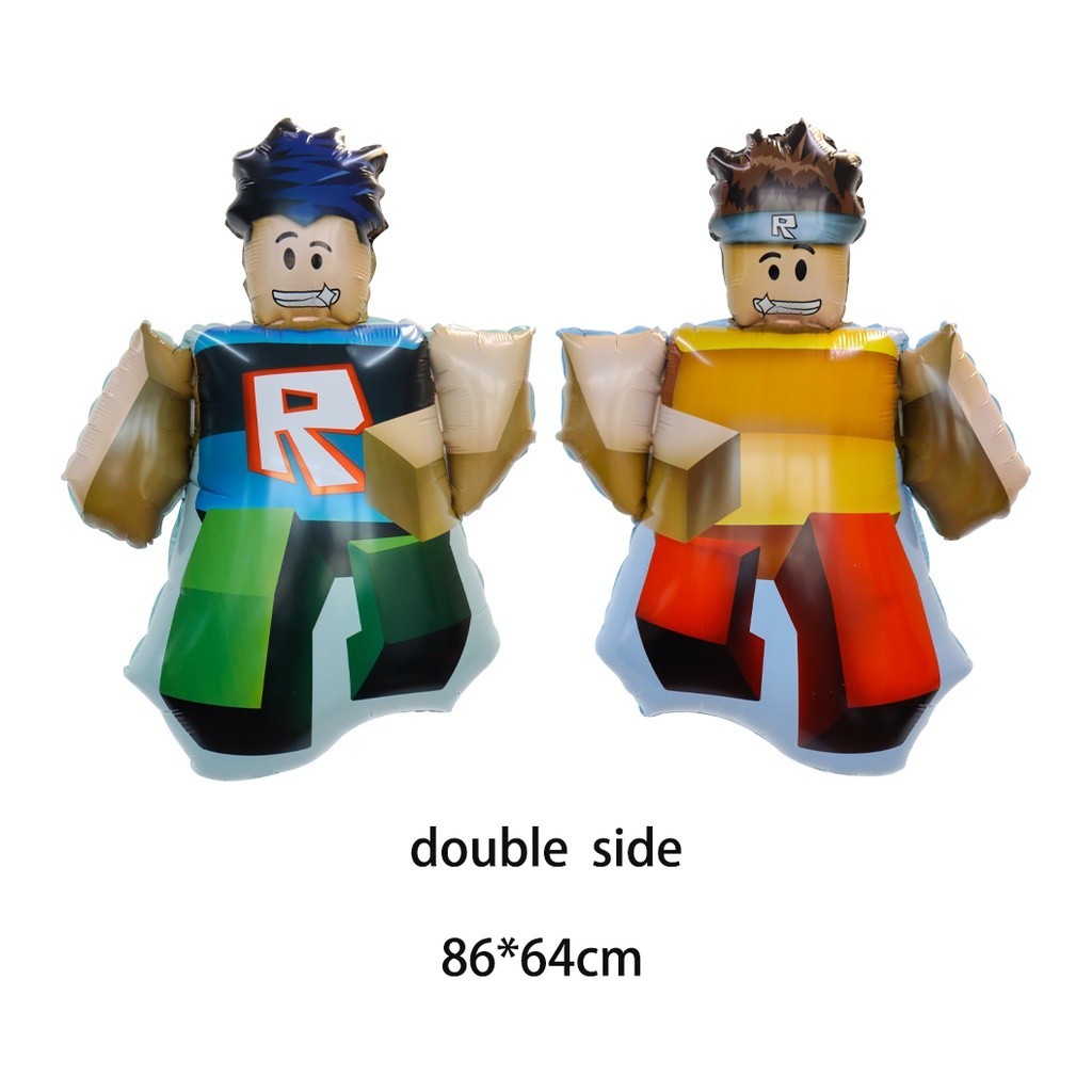 Roblox Birthday Balloon Party Supplies Game Robx Foil Balloon Girl ...