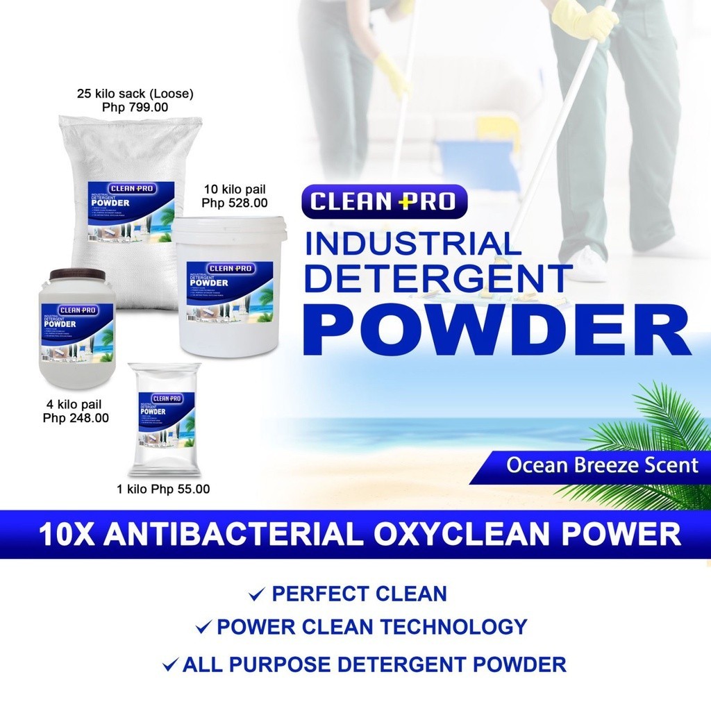 Clean Pro Detergent Powder Industrial 10kilo | Shopee Philippines