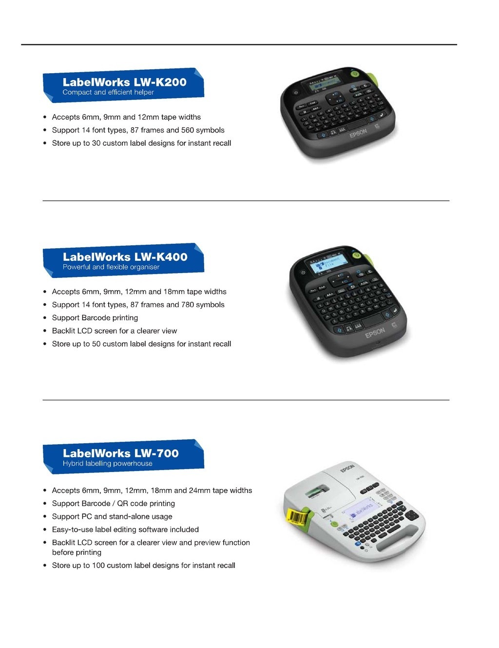 Epson LabelWorks LW-700 PC-Connectable Label Printer LW 700 LW700 ...
