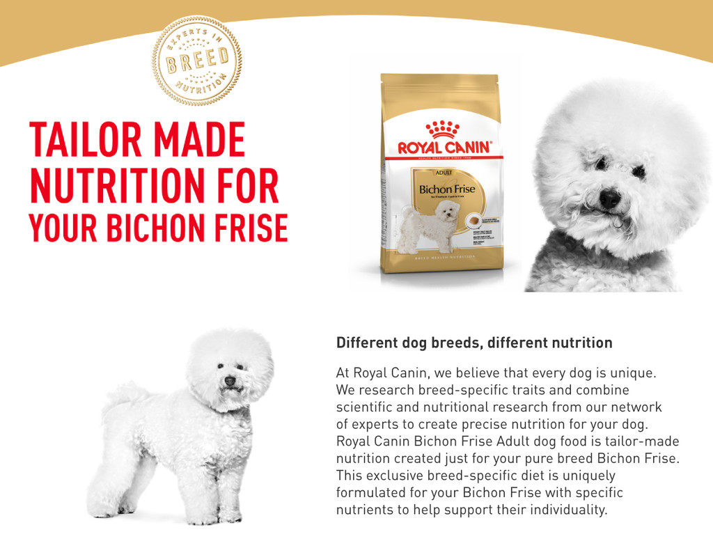 Royal Canin Bichon Frise Adult (1.5kg) Dry Dog Food - Breed Health ...
