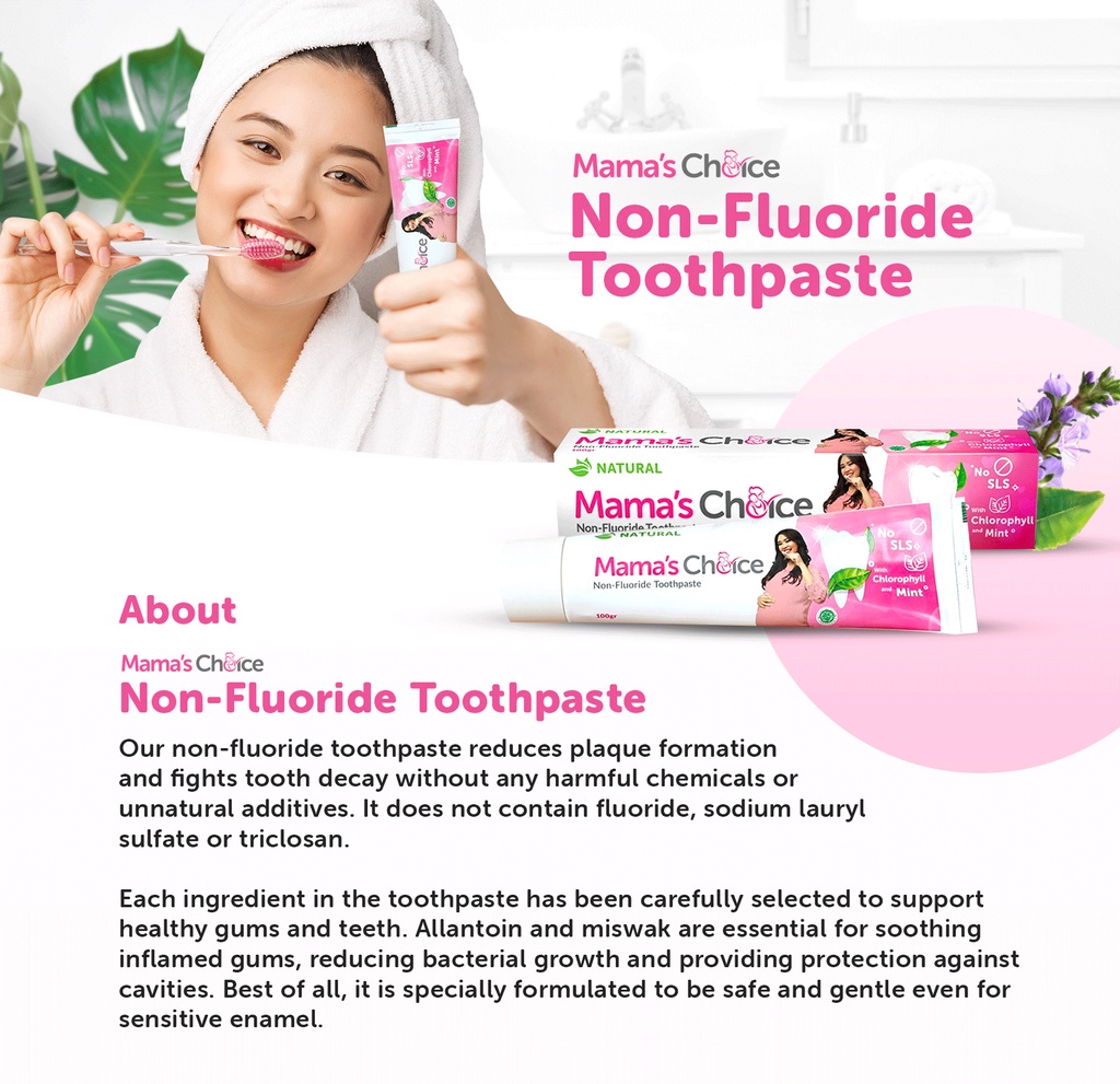 Mamas Choice Non Fluoride Toothpaste Safe Natural Tested In