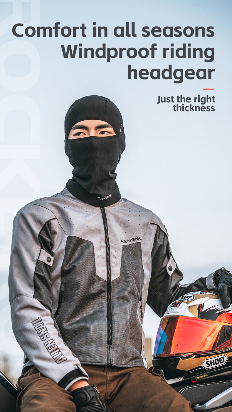 Local Delivery ROCKBROS Motorcycle Full Face Mask Head Cover Sun ...